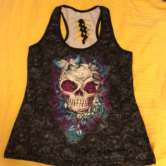 Tops | Skull Tank Top | Poshmark